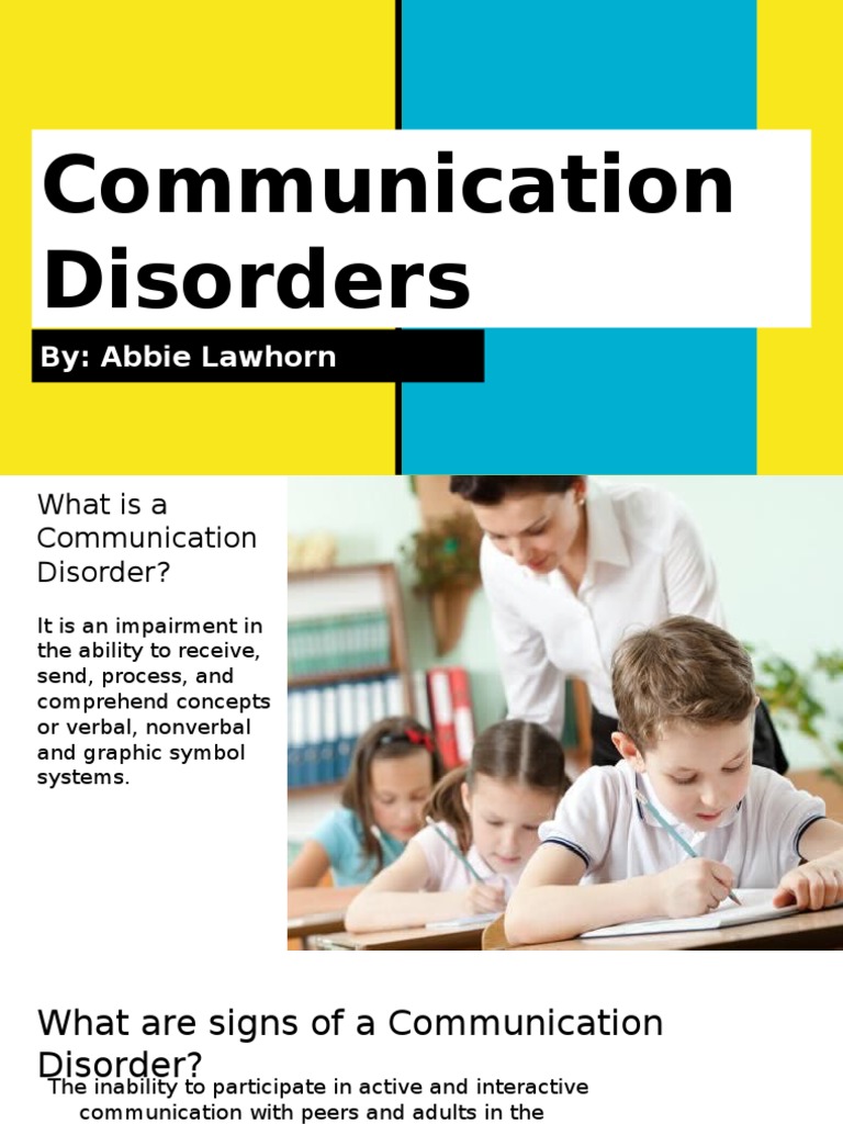 Communication Disorders | PDF | Wellness