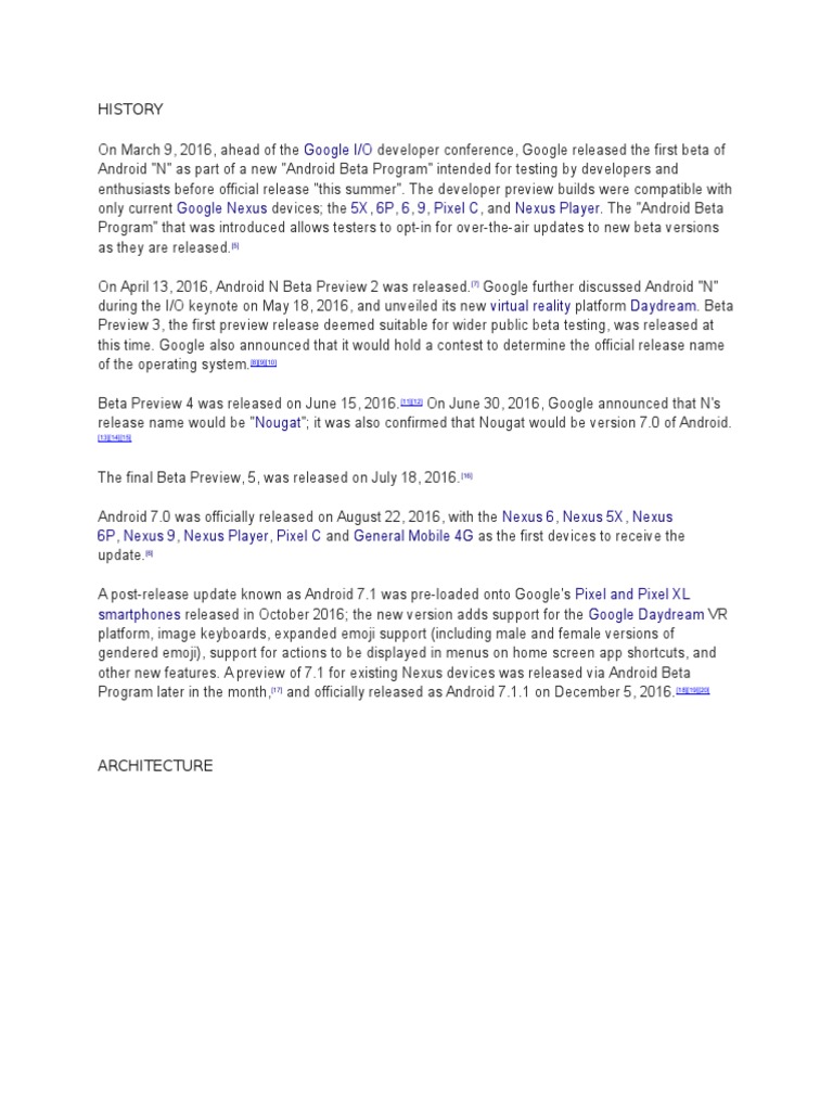 Android 7.0 Div | PDF | Android (Operating System) | Scheduling (Computing)
