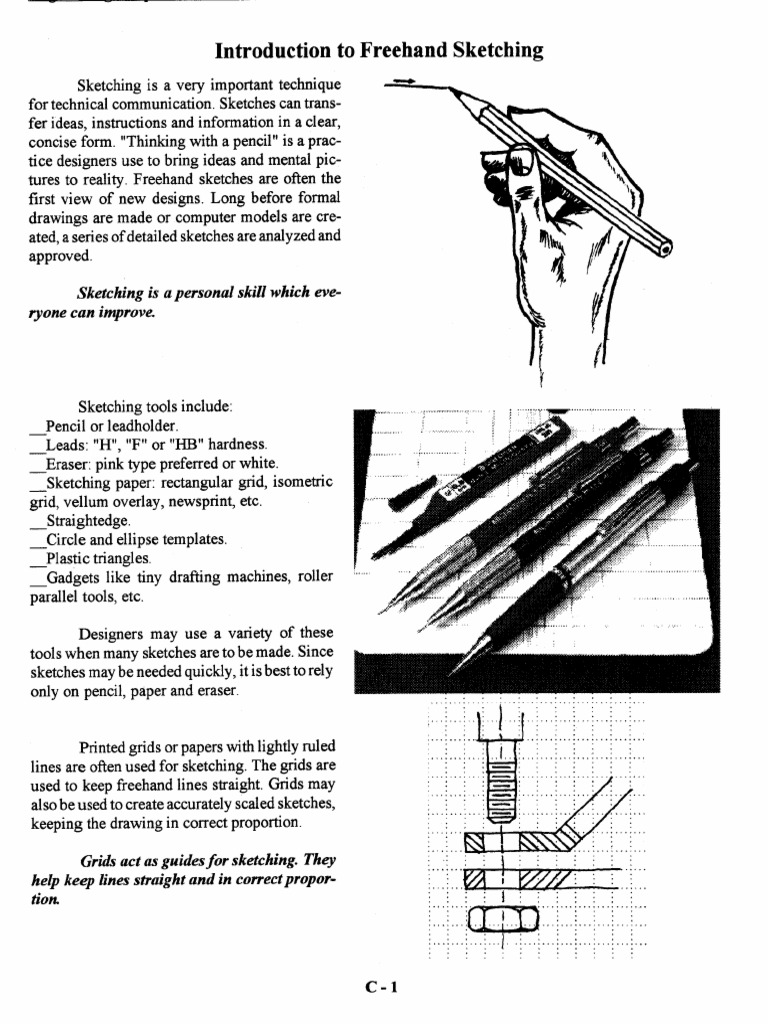 Freehand Sketching PDF | PDF