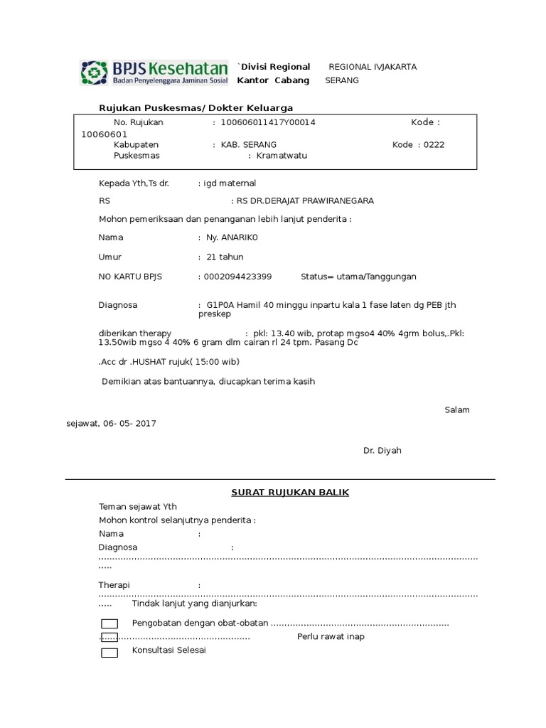 Rujukan Bpjs | PDF