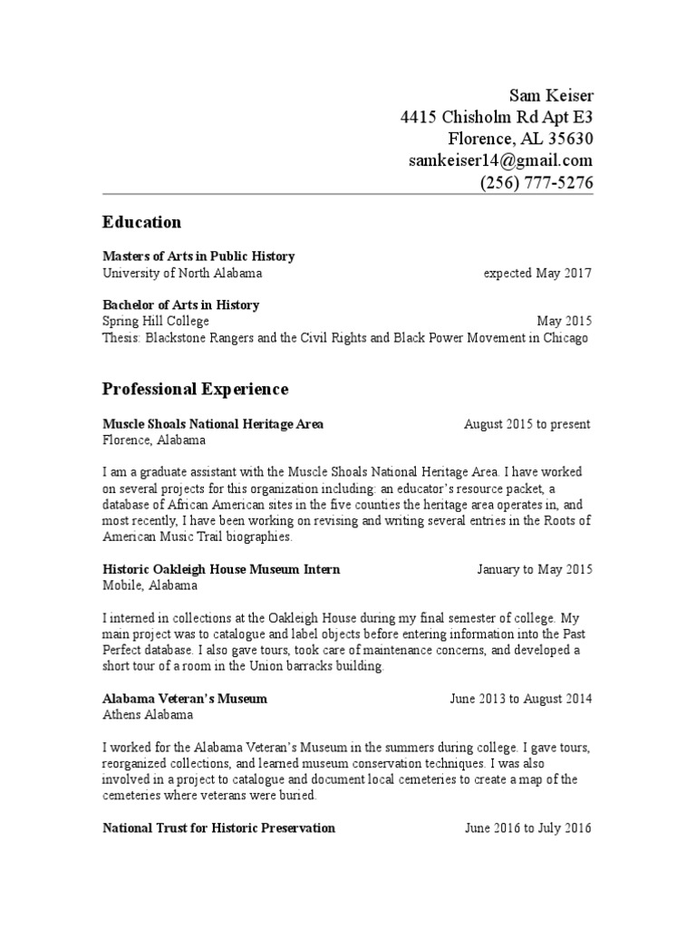 Resume-Cv Final | PDF | Preservation (Library And Archival Science ...