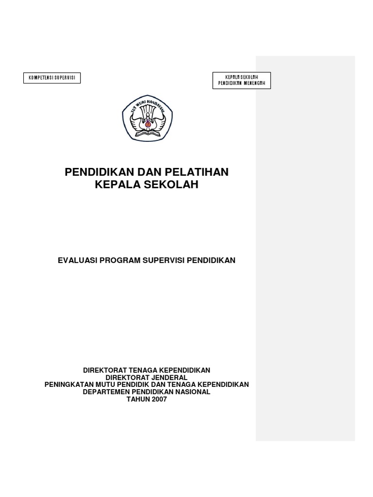 Evaluasi Program Supervisi Pendidikan PDF | PDF | Karier & Perkembangan