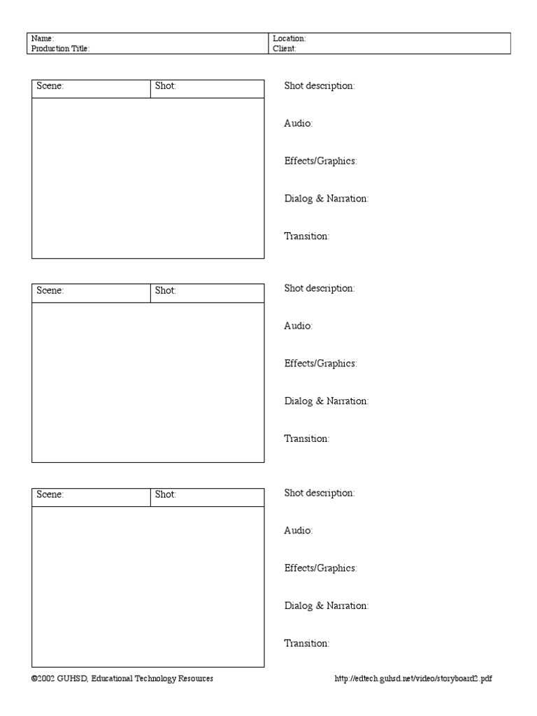 Name: Production Title: Location: Client | PDF
