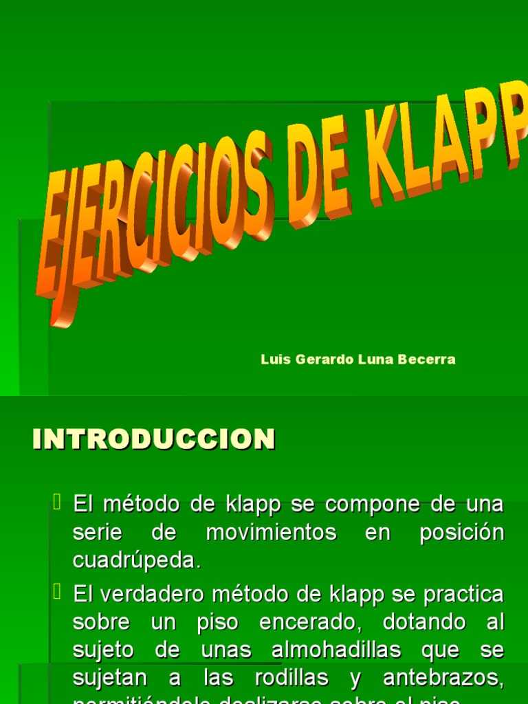 Metodo Klapp | Vértebra | Escoliosis