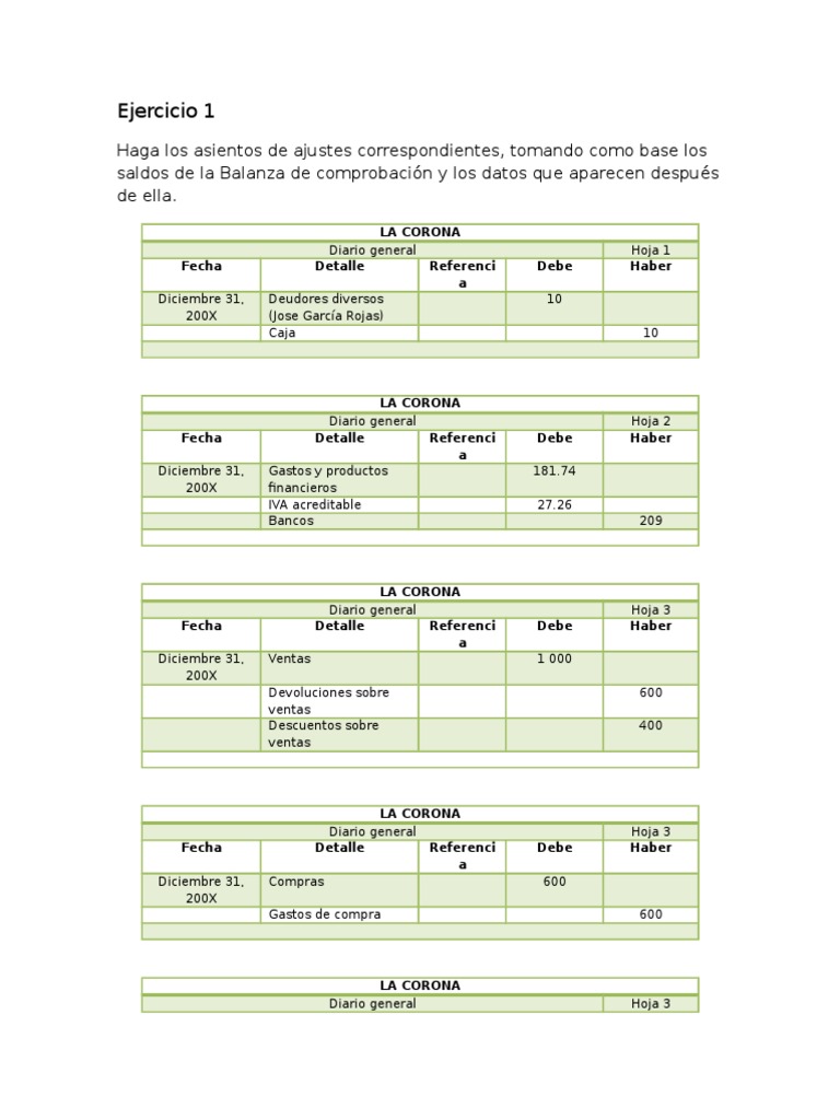 Primer Curso de Contabilidad, Elías Lara Flores, Capítulo 18: Ejercicio ...