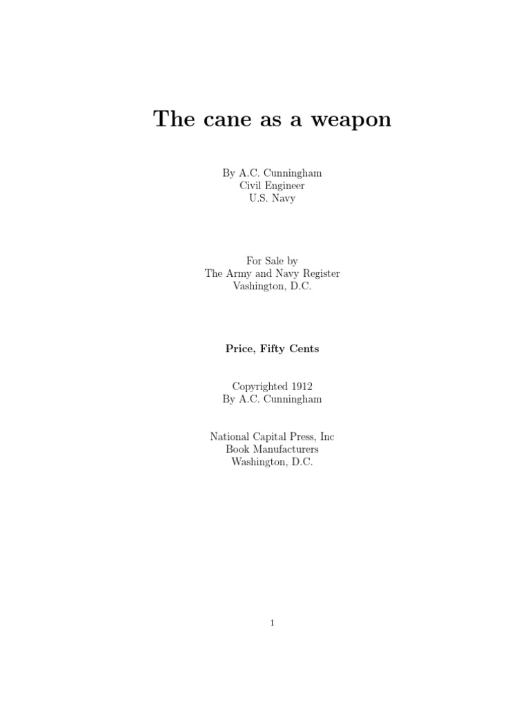 Cane As A Weapon | PDF