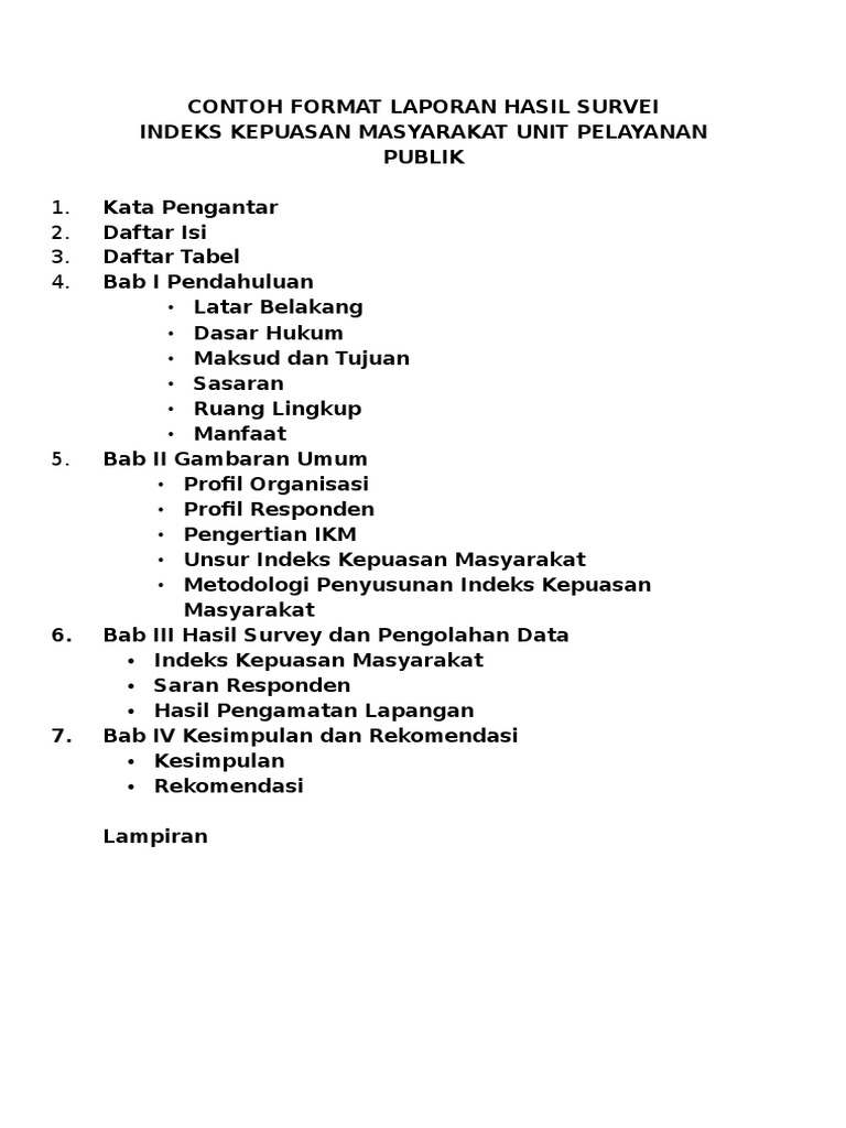 Contoh Format Laporan Ikm | PDF