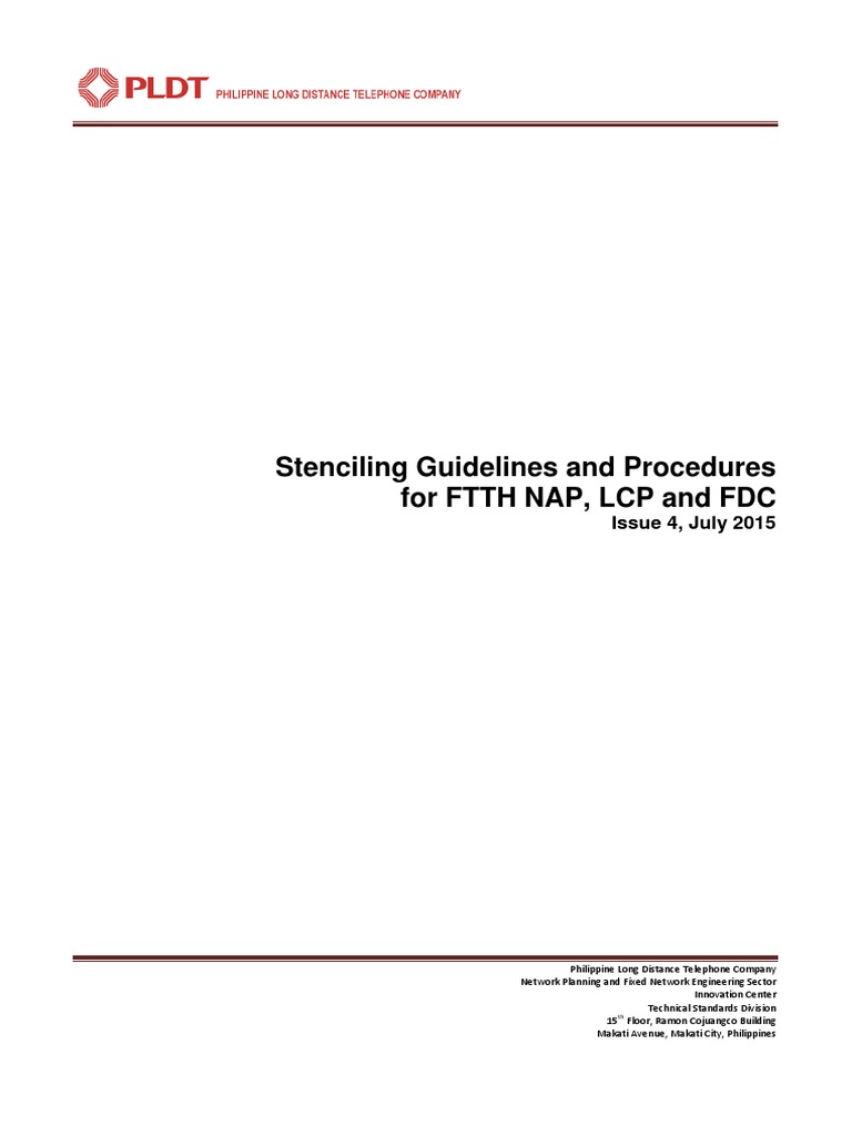 Stenciling Guidelines and Procedures For FTTH NAP LCP and FDC - v4 ...