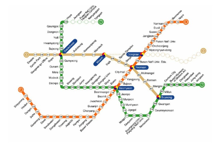 Busan Metro Route Map | PDF