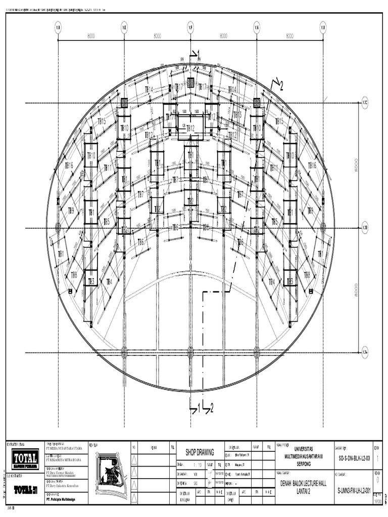 Denah Beam Lecture Hall | PDF