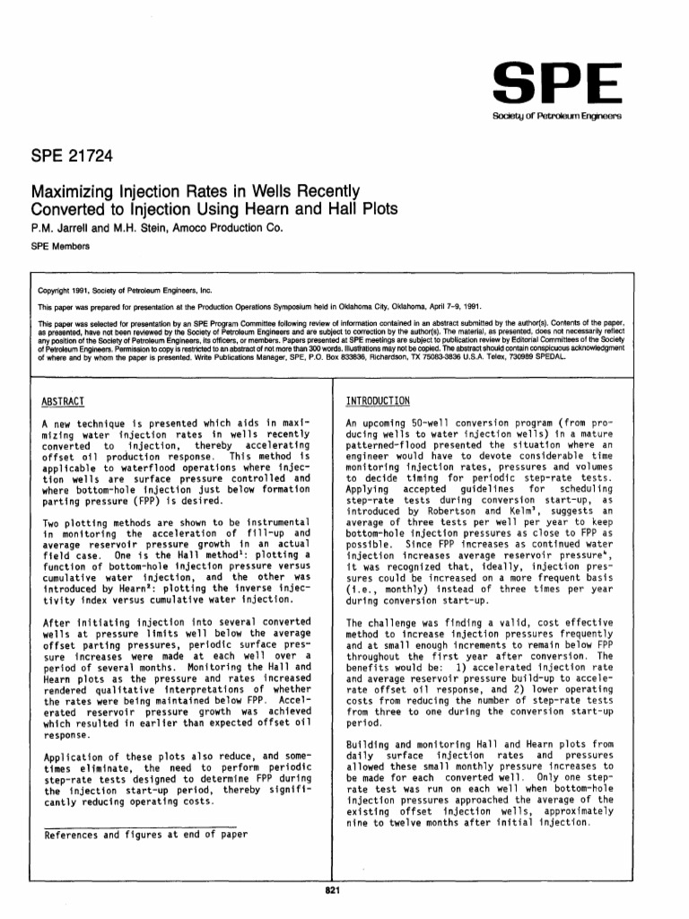 Maximizing Injection Rates in Wells Recently Converted To Injection ...