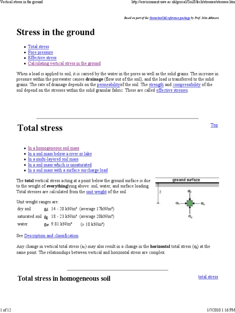 Vertical Stress in The Ground | Download Free PDF | Soil Mechanics ...