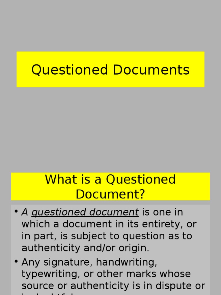 Understanding Questioned Documents | PDF | Graphology | Writing