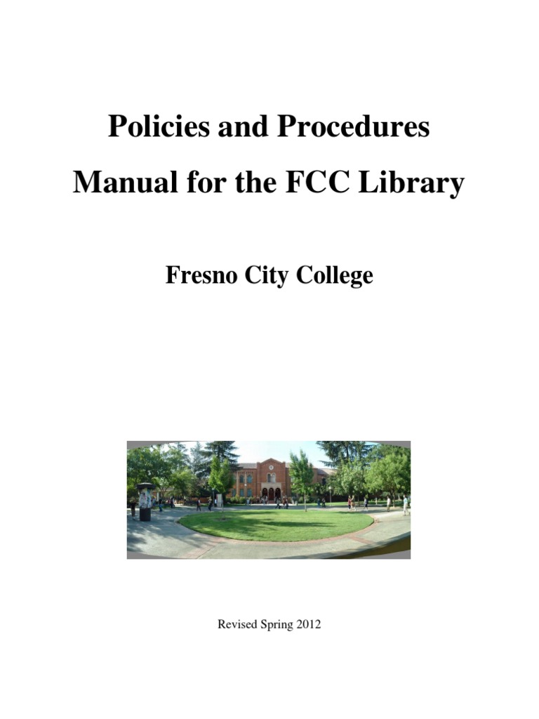 2012MANUAL Library Policies and Procedures PDF | PDF | Libraries | Fee
