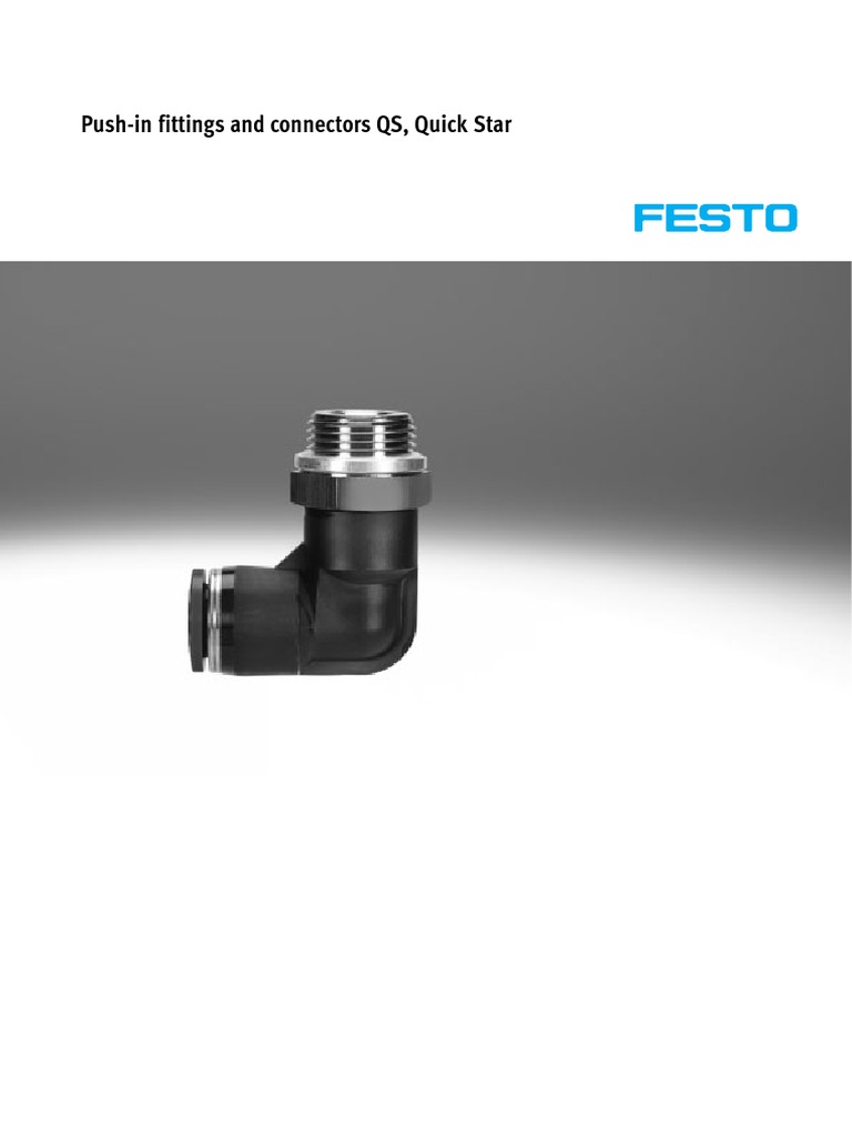 Festo Quick Star Push-In Fittings Guide | PDF | Corrosion | Electrical ...