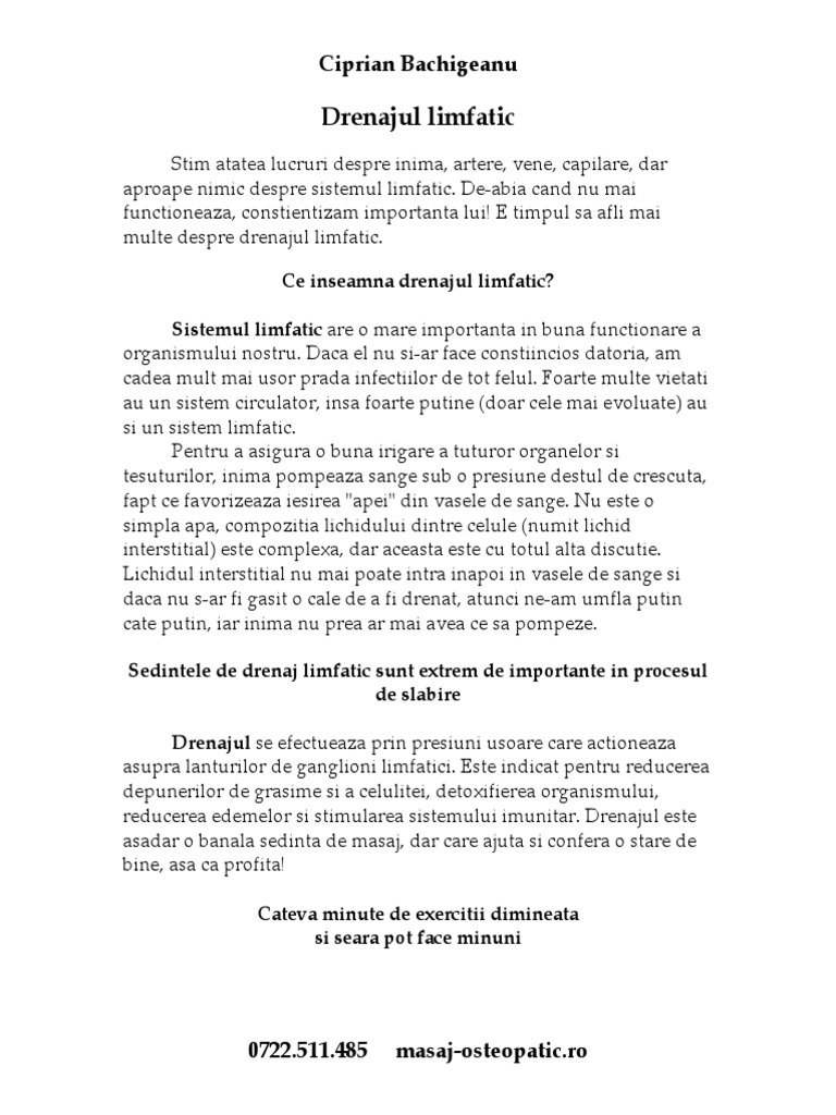 09 Terapia Prin Masajul Drenaj Linfatic PDF | PDF