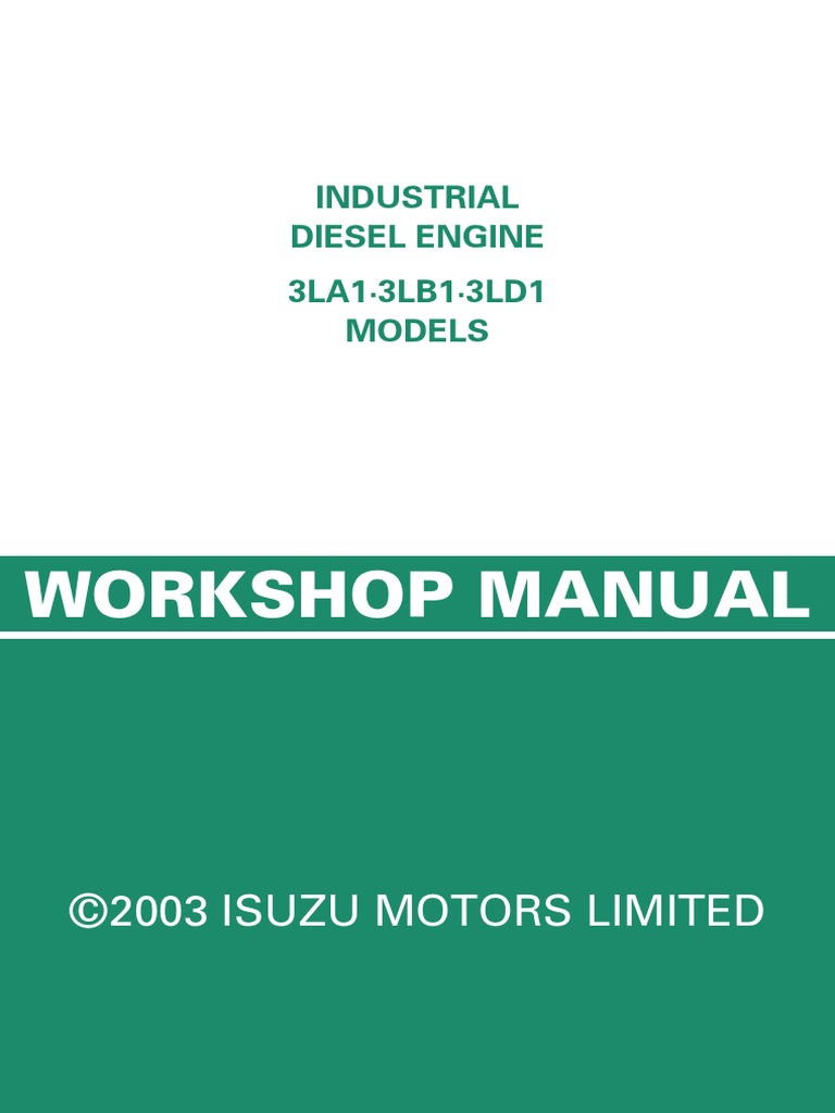 Isuzu 3ld1 | PDF | Diesel Engine | Cylinder (Engine)