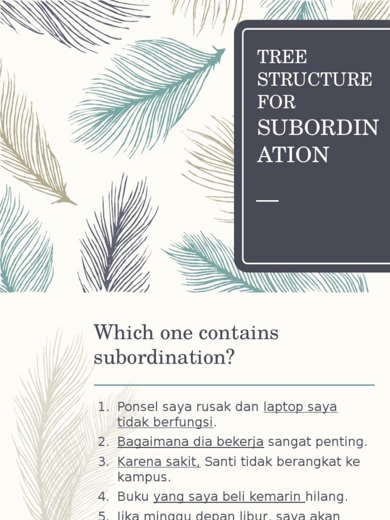 Tree Structure For Subordination | PDF | Clause | Syntax