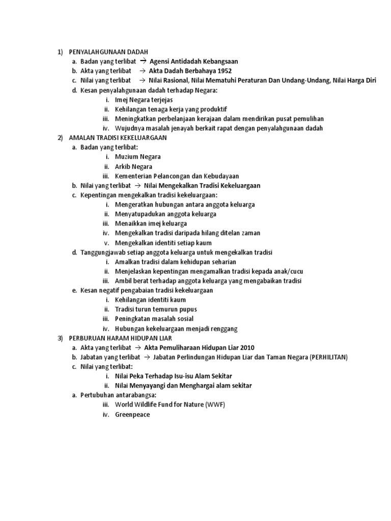 Nota Moral Tingkatan 5 | PDF