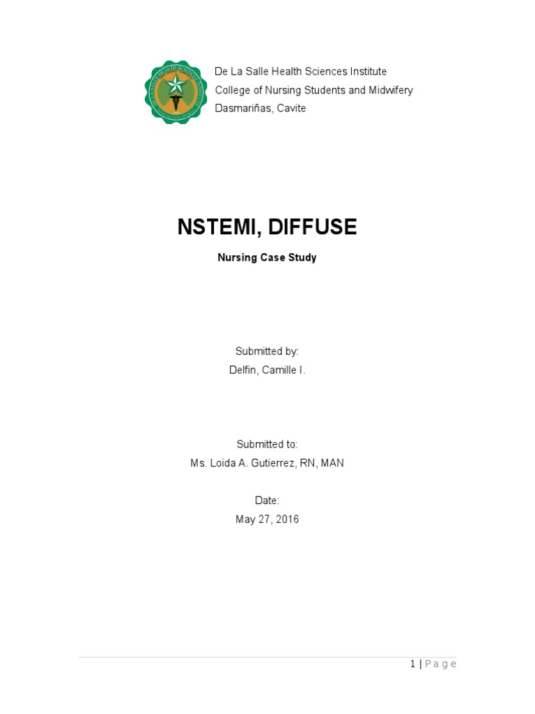 NSTEMI Nursing Case Study Analysis | PDF | Angina Pectoris | Thorax