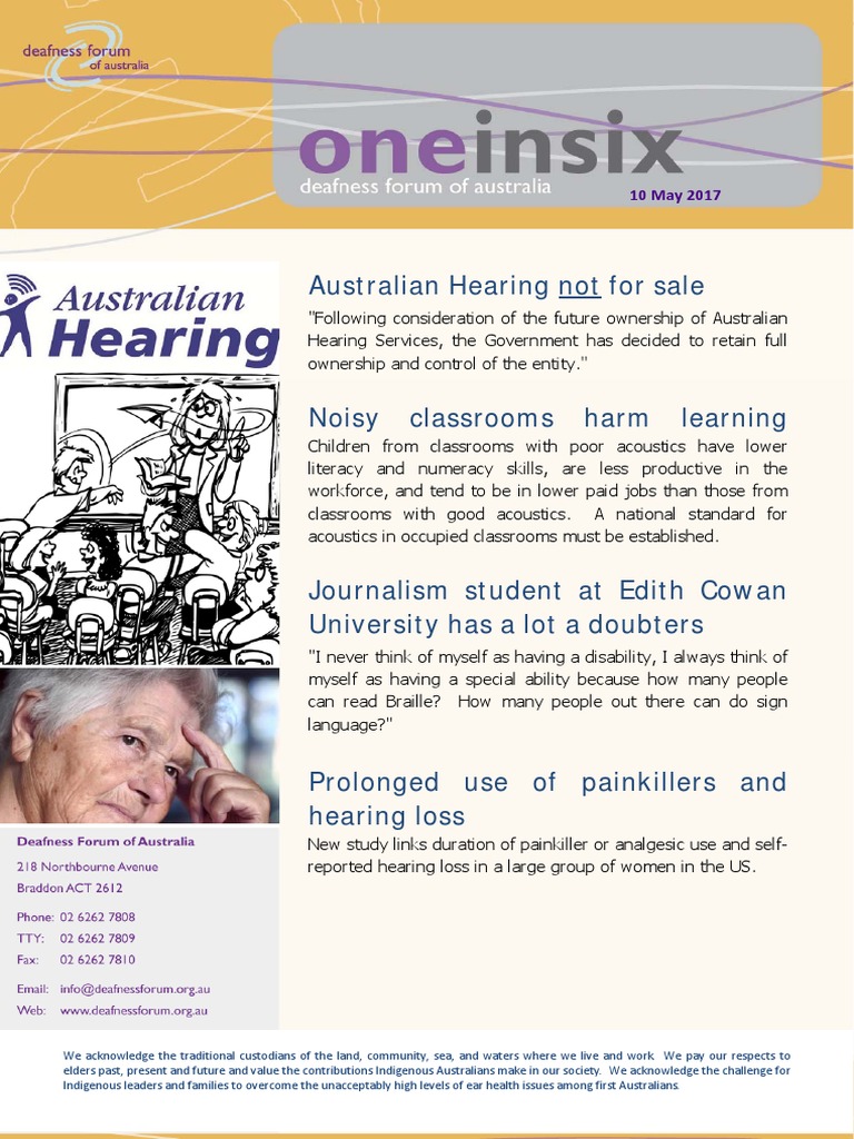 One in Six 10 May 2017 | PDF | Analgesic | Hearing Loss