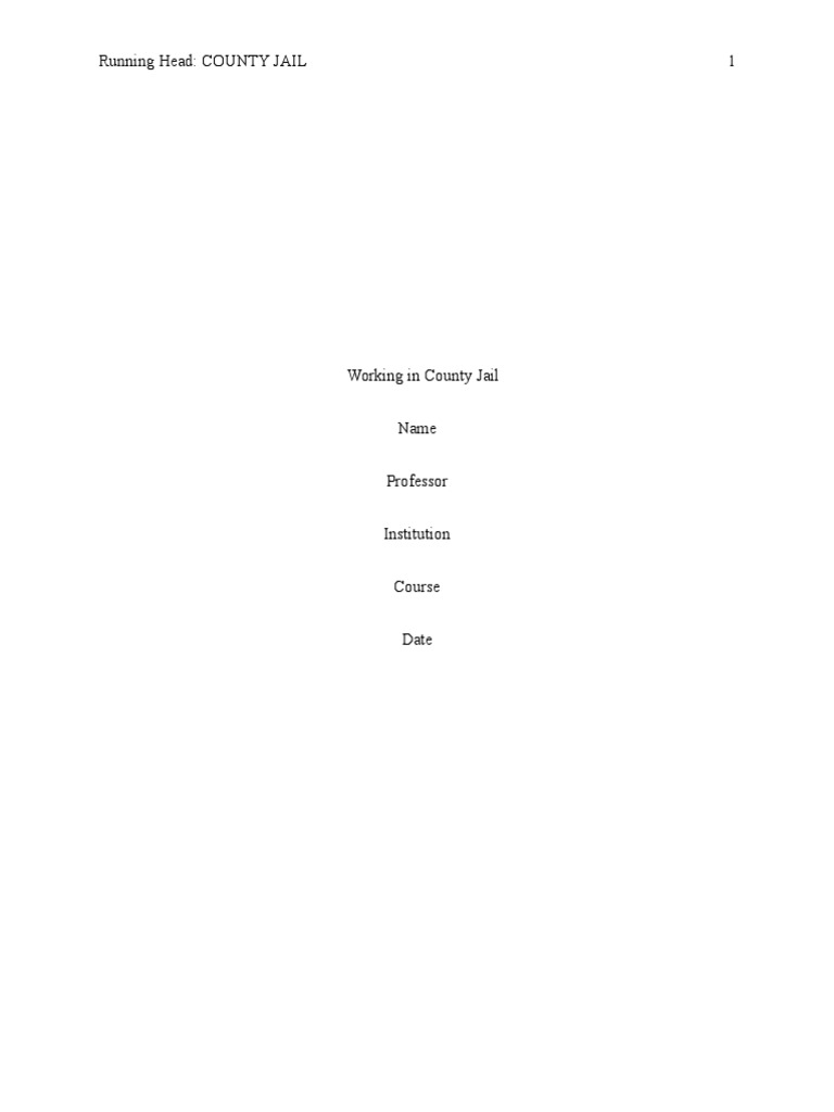 County Jail | PDF | Penology | Prison