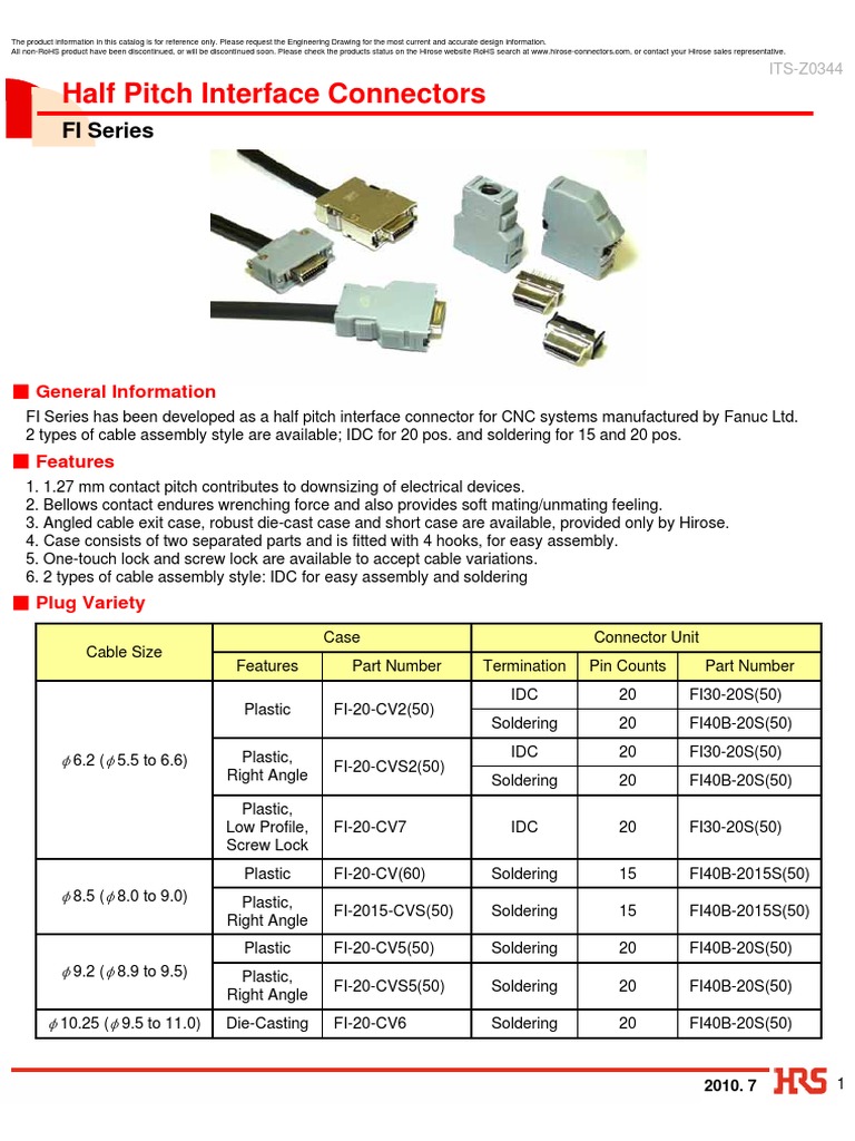 hirose_FI | Electrical Connector | Manufactured Goods
