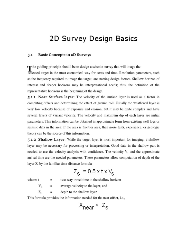 2D Seismic Survey Design Essentials | PDF | Reflection Seismology ...