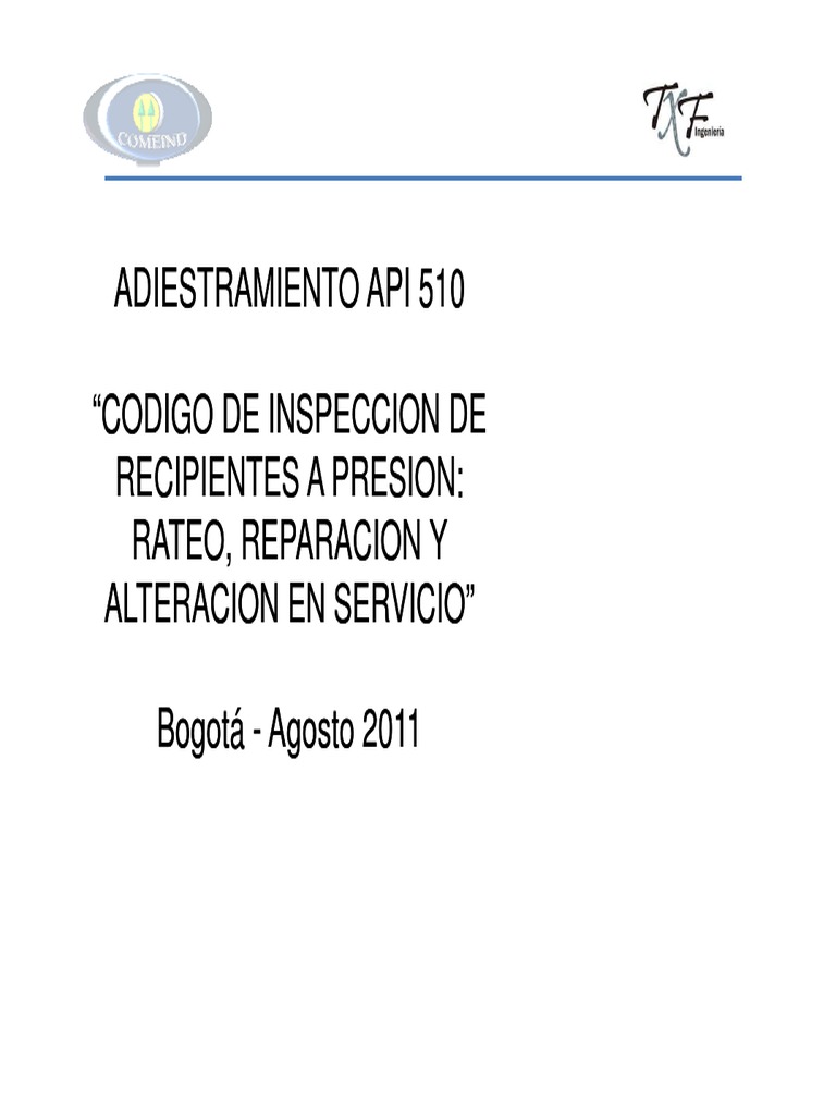 Adiestramiento API 510: Inspección y Reparación | PDF | Fluencia ...
