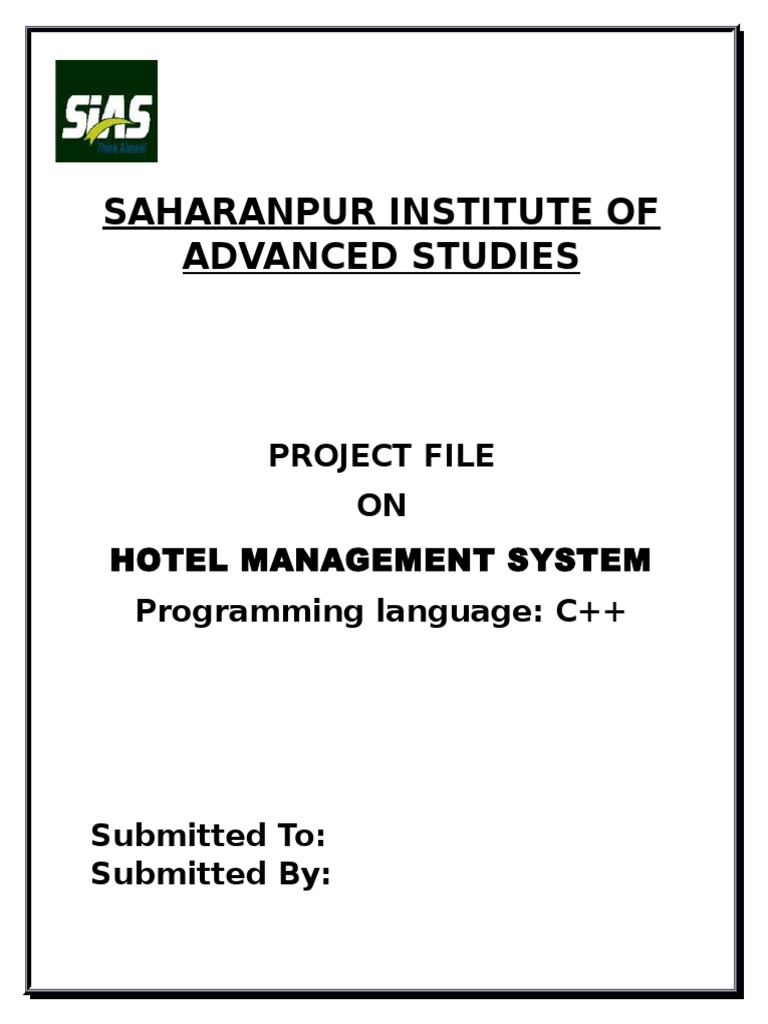 Saharanpur Institute of Advanced Studies: Project File ON Programming ...
