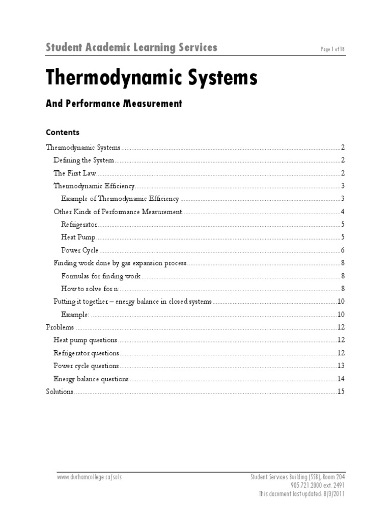 Thermodynamic Systems and Efficiency | PDF | Heat | Thermodynamics
