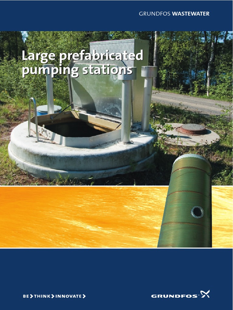 GRUNDFOS Large Prefarbicated Pumping Station GRP | Fiberglass | Pumping ...