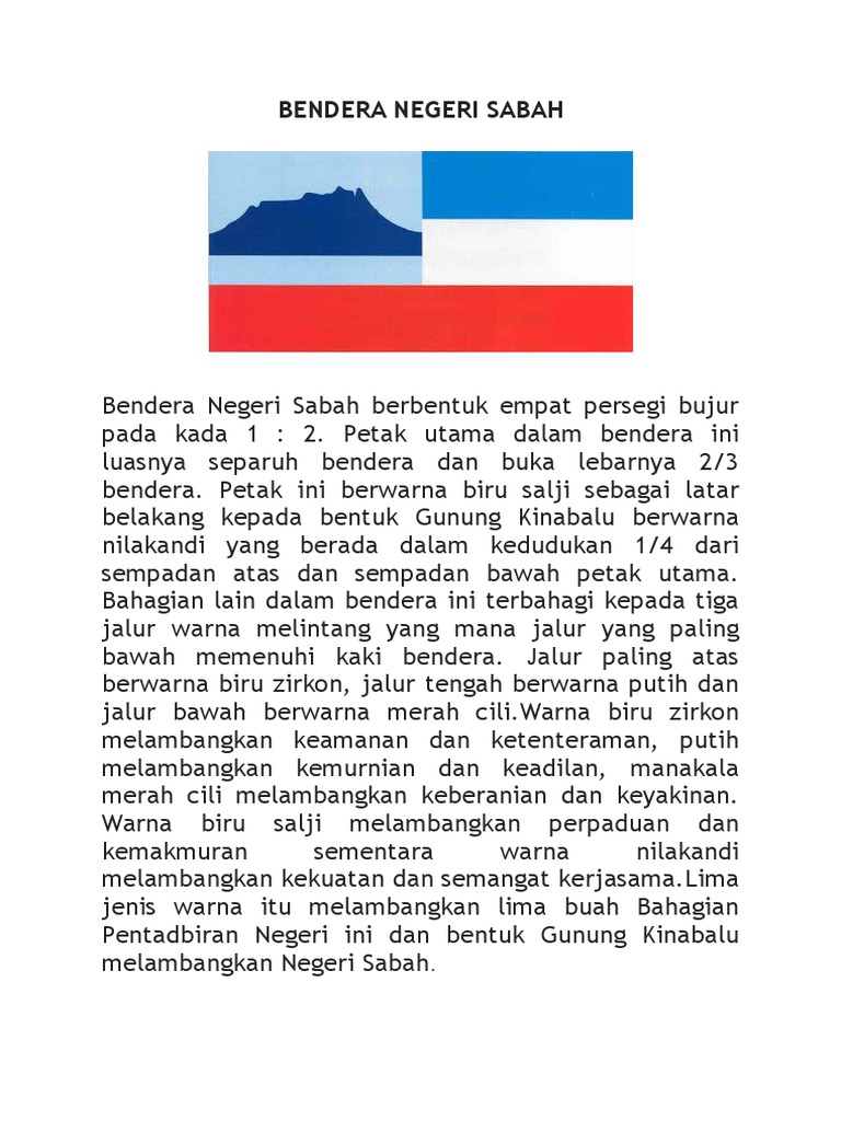 Bendera Negeri Sabah | PDF