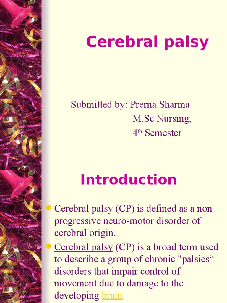 Cerebral palsy.pptx | Cerebral Palsy | Congenital Disorder