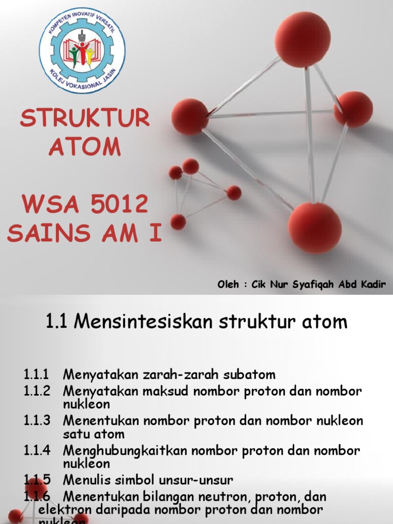 Nota Struktur Atom | PDF