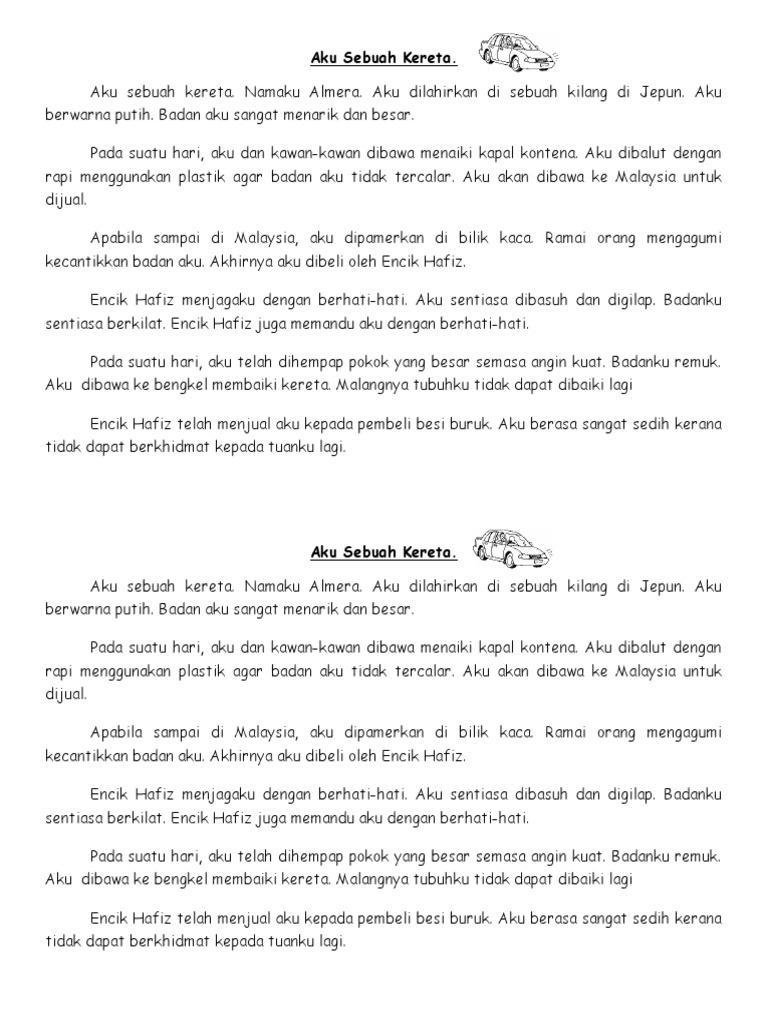 Aku Sebuah Kereta Pdf