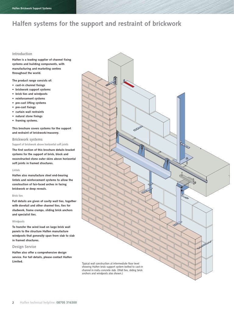 Halfen Systems For The Support and Restraint of Brickwork | PDF ...