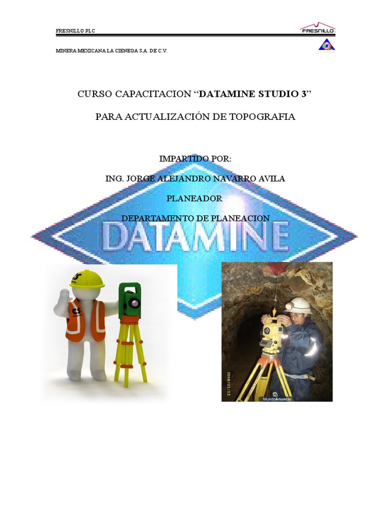 Curso Studio 3 Datamine | PDF | Archivo de computadora | Ventana (informática)