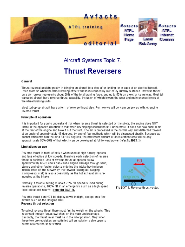 Understanding Thrust Reversers: An Overview of the Principles and Types ...