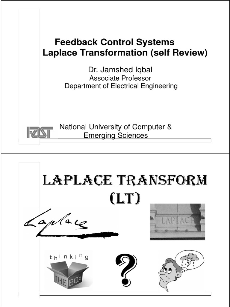 Laplace Transform (LT) : Feedback Control Systems Laplace Transformation (Self Review) | PDF ...