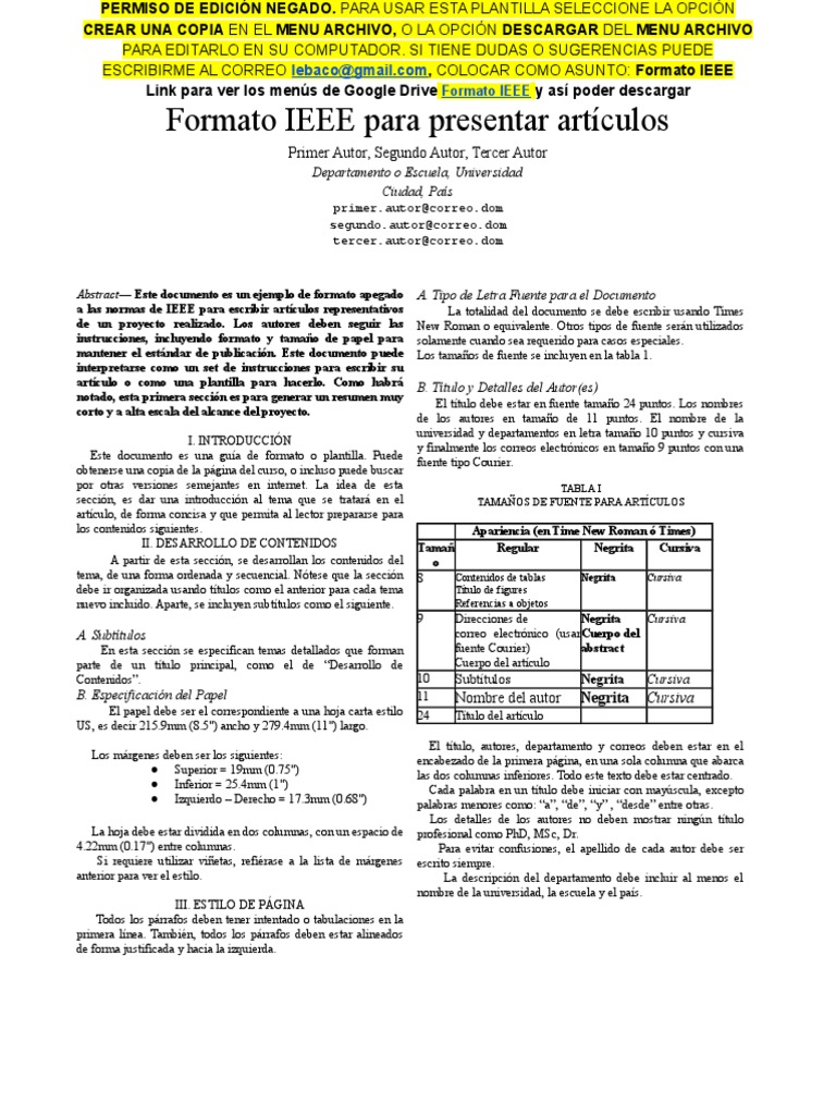 Formato IEEE | PDF | Azul | Archivo de computadora