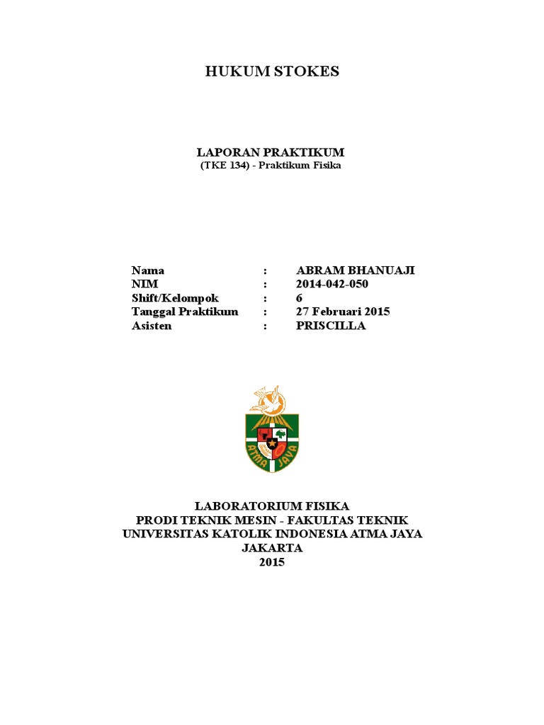 Praktikum Hukum Stokes dan Viskositas | PDF | Metode & Bahan Ajar