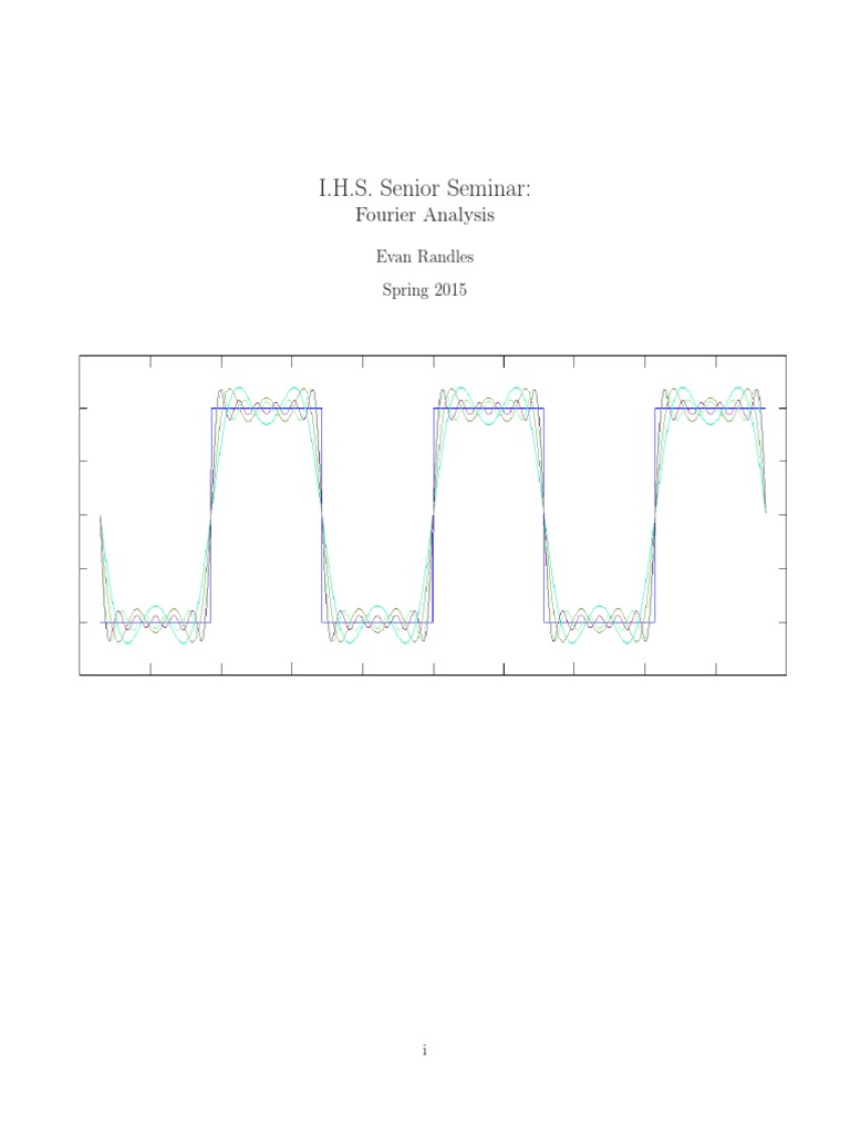 Fourieranalysis Ihs Seminar Pdf Series Mathematics Fourier Series