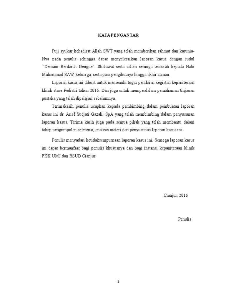 Laporan Kasus DBD | PDF