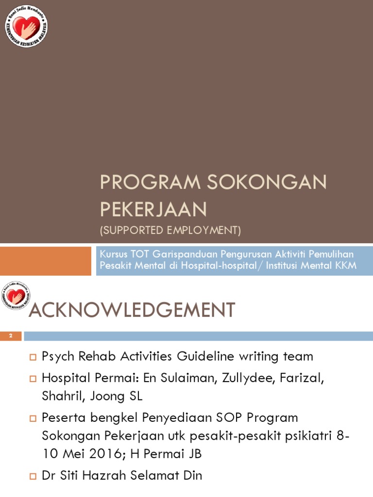 Supported Employment Program | PDF