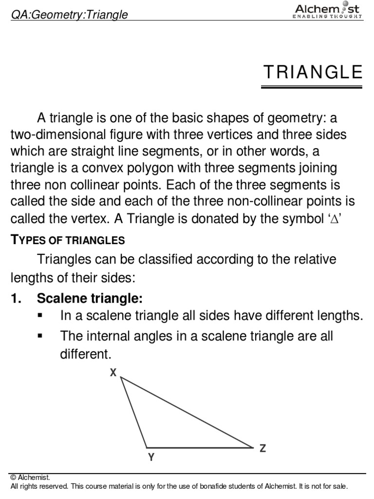 QA Geometry Triangle | PDF | Triangle | Elementary Geometry