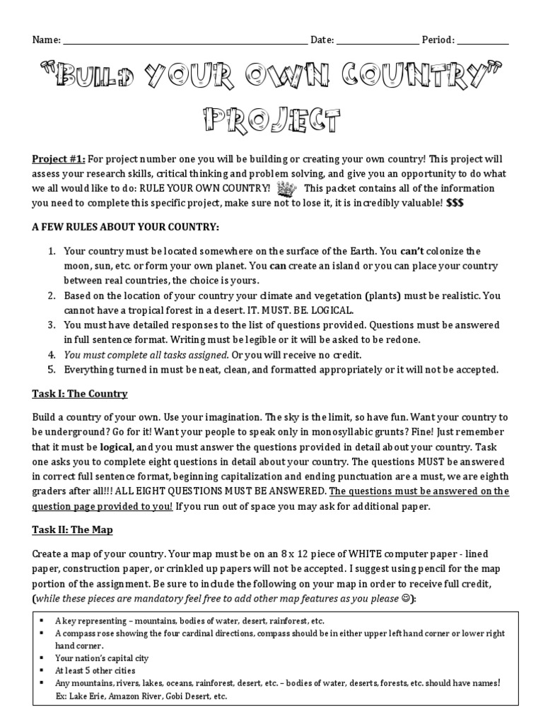 Build Your Own Country | PDF | Paragraph | Climate