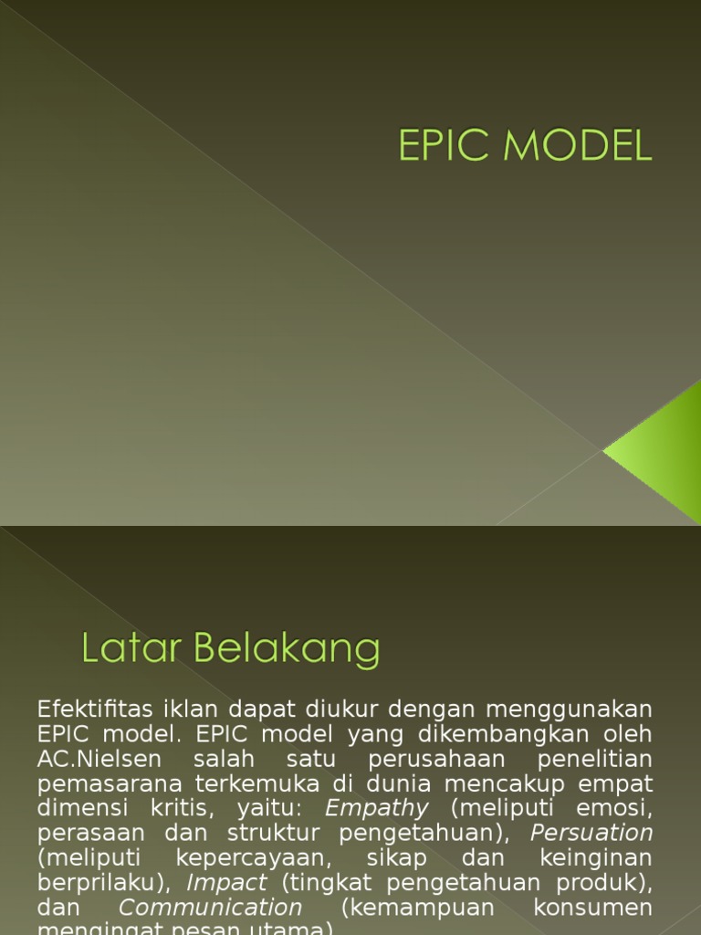 Contoh Epic Model | PDF