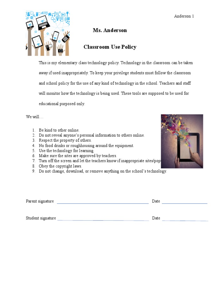 Classroom Technology Use Policy | PDF | Career & Growth | Business