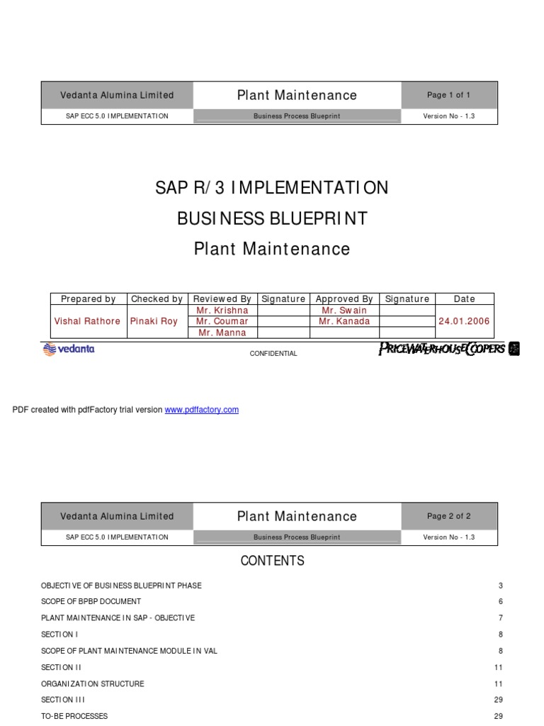 Sap Plant Maintenance PM Business Blueprint bbp2 PDF | PDF | Business ...